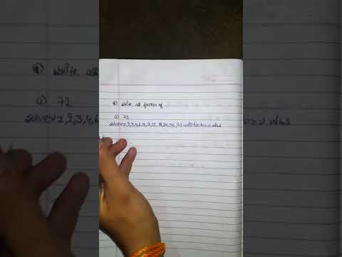 Write all factors of 72????