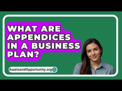 What Are Appendices In A Business Plan? - AssetsandOpportunity.org