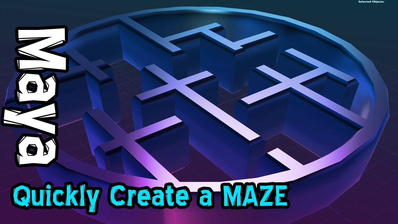 Create a Maze in Maya with SVG - Vector Graphics