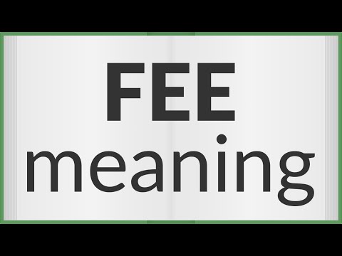 Fee | meaning of Fee