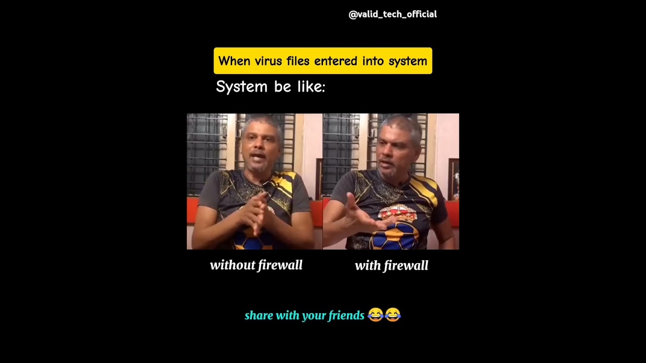 Rakesh master interview | system be like with firewall & without firewall #shorts #memes #firewall