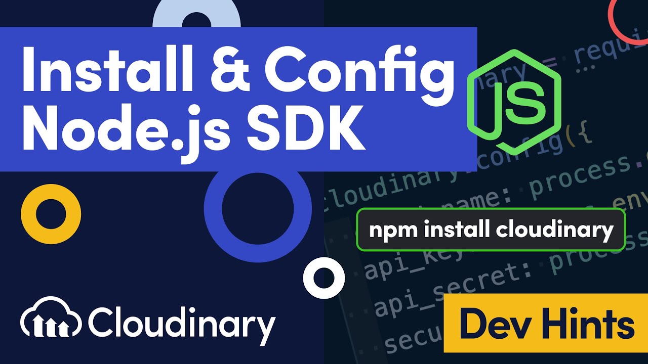 Install & Configure Cloudinary in Node.js - Dev Hints