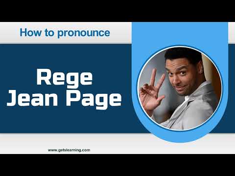 How to Say Rege Jean Page in English Correctly