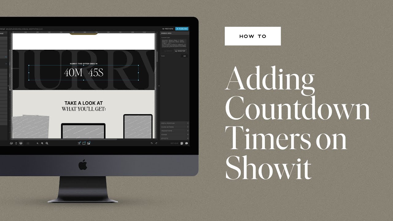 How to Add a Countdown Timer to Your Showit Website