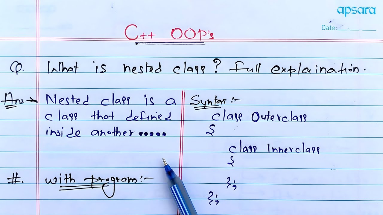 C++ Nested Class | Learn Coding