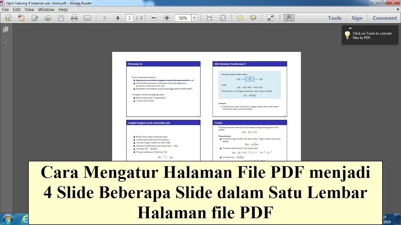 Cara Mengatur Halaman File PDF menjadi 4 Slide Beberapa Slide dalam Satu Lembar Halaman file PDF