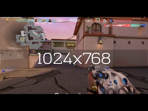 What 1024x768 (4:3) res looks like in Valorant
