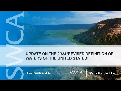 2023 Update on the Final Revised Definition of Waters of the United States under the Clean Water Act