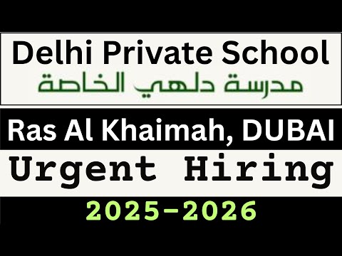 Teacher jobs in Dubai | Delhi Private School | DPS DUBAI Vacancy