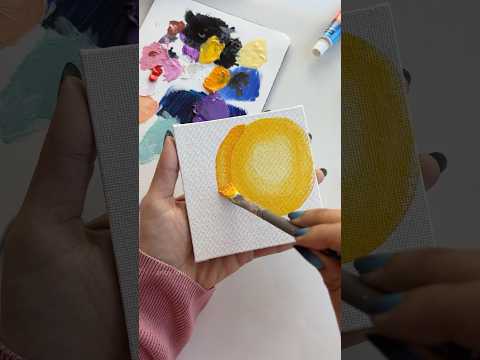 Easy canvas painting 🤯😲🪄 #art #shorts #viralvideo #satisfying #acrylic #painting #sunsetview