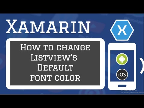 Learn Xamarin Changing ListView s Default Text Color Example - Mind Luster