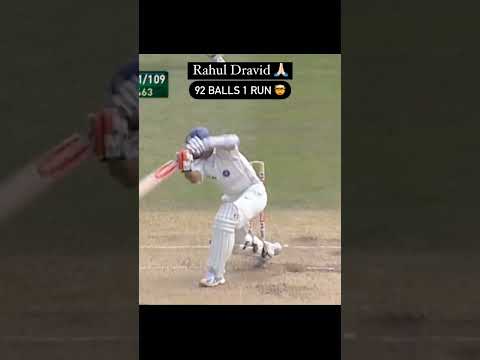 Rahul Dravid 92 Balls 1 Run || Cricket legend l The Wall of Indian cricket