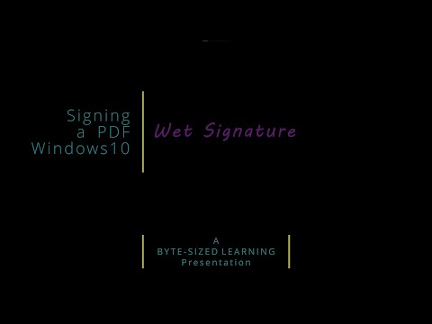 Signing a PDF Doc | Wet Ink Signature | Windows 10