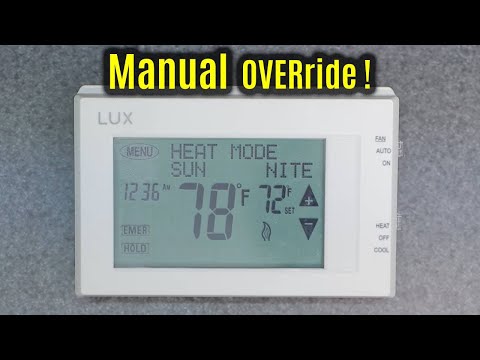 LUX Pro Tx9600TS | Manual TEMP Override | Digital Thermostat LTX9600TS