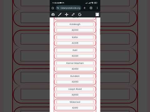 How to find the Mianwali Postal Codes ?