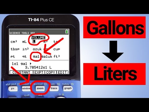 TI 84 Plus CE. How to Convert Volume. From Gallons to Liters. Units of Measure.