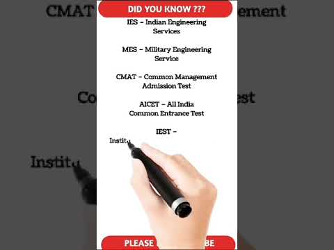 Full Form of Competitive Exams #IES#MES#CMAT#AICET#IEST#MCAT#SSC#CET#shorts #generalknowledge