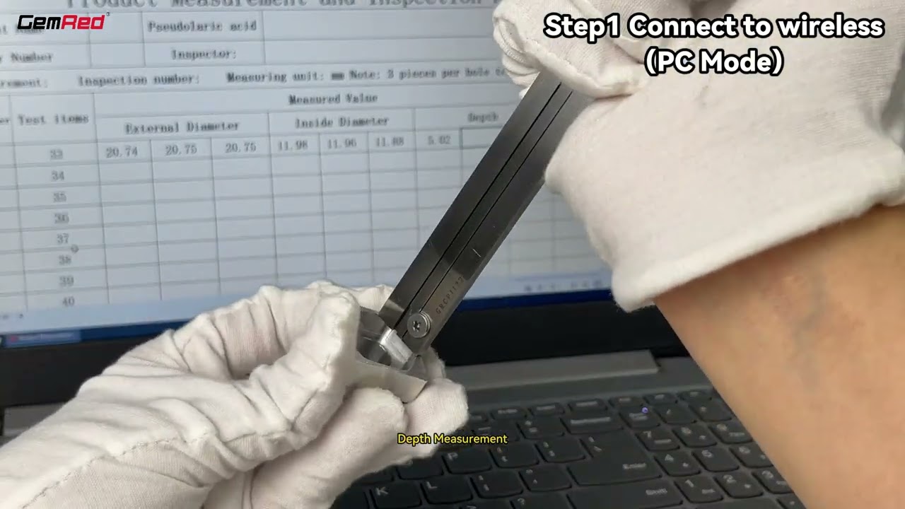 Three Steps to Quickly Connect the GEMRED Bluetooth Digital Caliper
