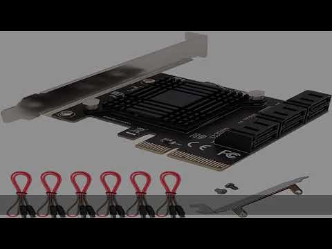 PCI-E SATA Expansion Card 6 Ports PCIe x4 to SATA 3.0 6Gbps Expansion Controller Adapter Card with