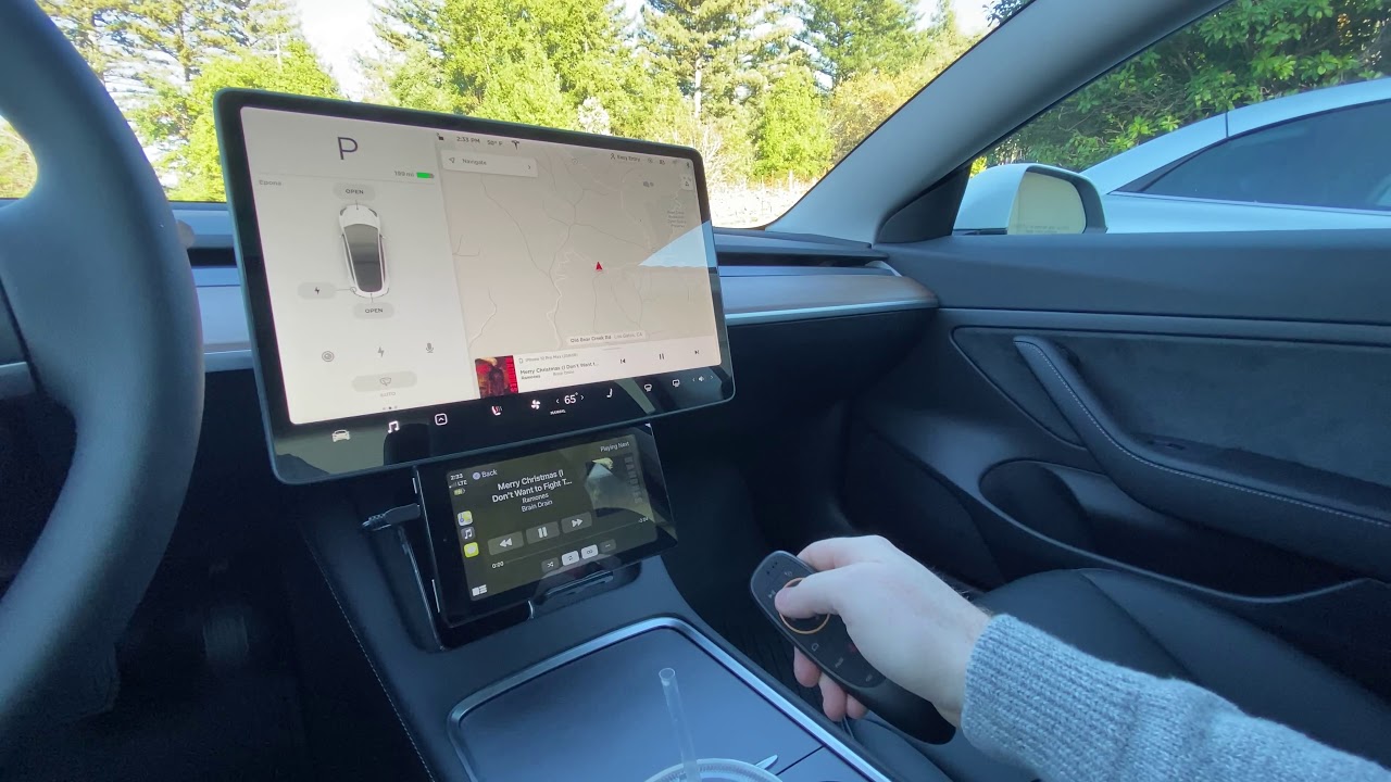 The Dream of Apple CarPlay in a Tesla Comes True With Simple Yet Clever ...