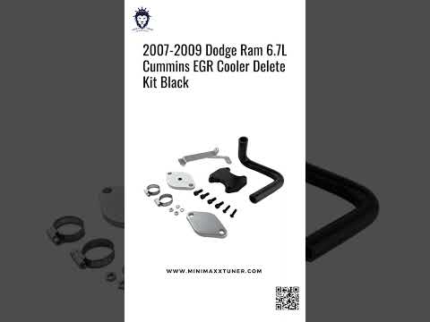 2007-2009 Dodge Ram 6.7L Cummins EGR Cooler Delete Kit Black