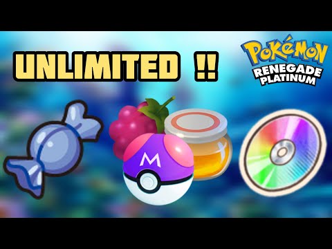 Unlimited Rare Candies, Items & TMs Cheat Code in Pokémon Renegade Platinum!