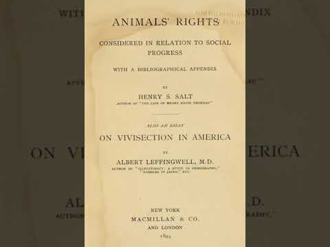 Animals' Rights Considered in Relation to Social Progress - Henry Salt | Full Audiobook 📚