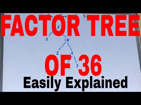 Factor tree of 36|How to draw factor tree of 36|Find factor tree of 36|36 factor tree explained