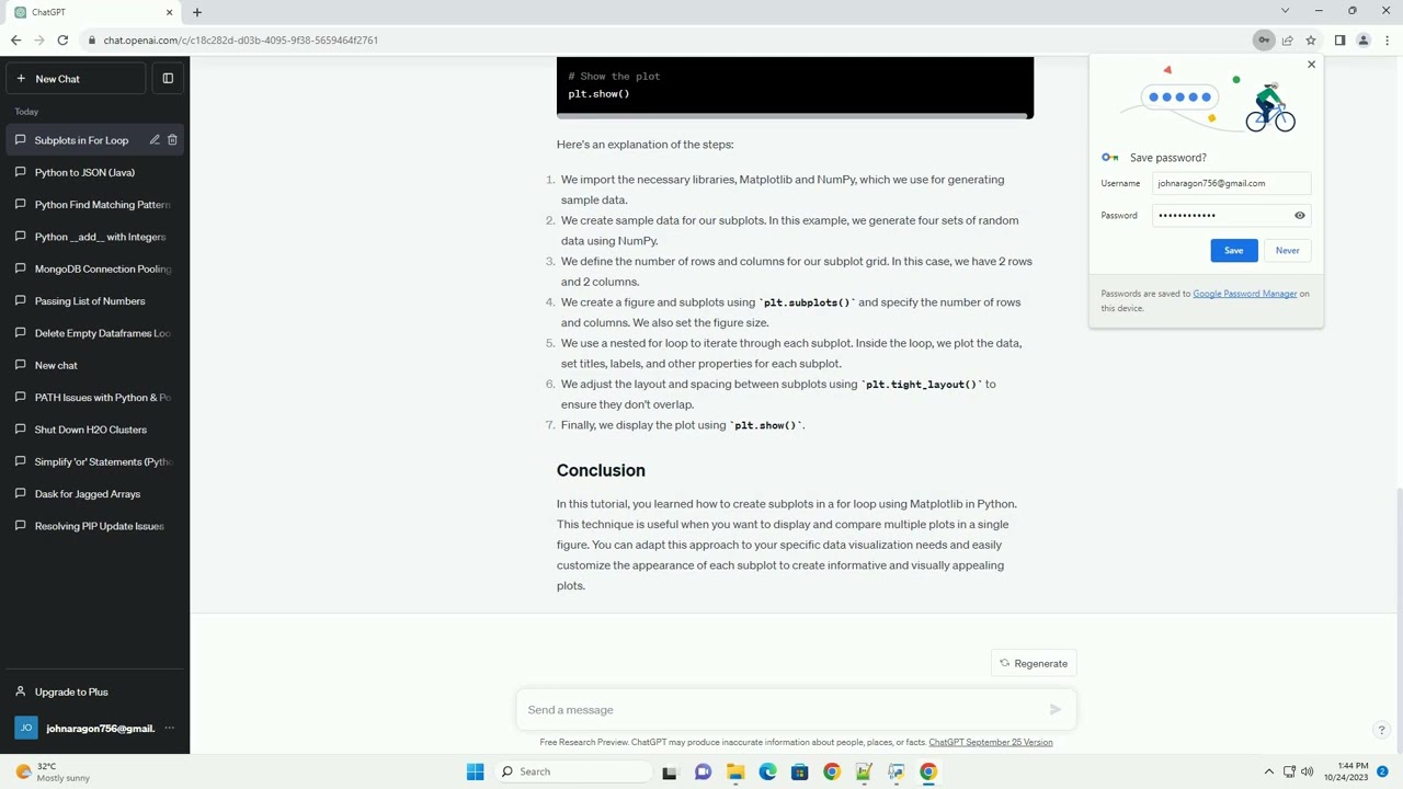 Subplots in forloop do not appear in Python