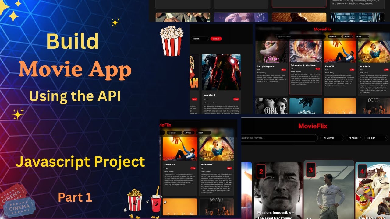 Build a Movie App with TMDB API | HTML + CSS + JavaScript (2025)