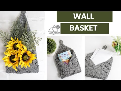 CROCHET: Hanging Crochet Basket, Easy Step by Step Tutorial by Winding Road Crochet