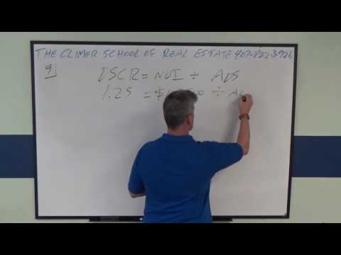 Broker Real Estate Math Free Practice Exam No. 9 Debt Service Coverage Ratio