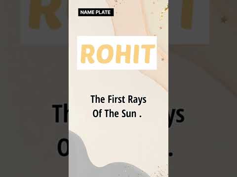 Rohit Name Meaning! List Your Names Below ;) #rohit #excuses #shorts #like #subscribe #subscribe