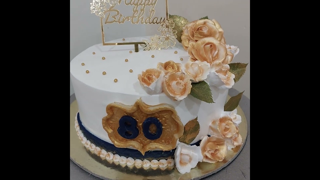 80th birthday cake design # idea 💡