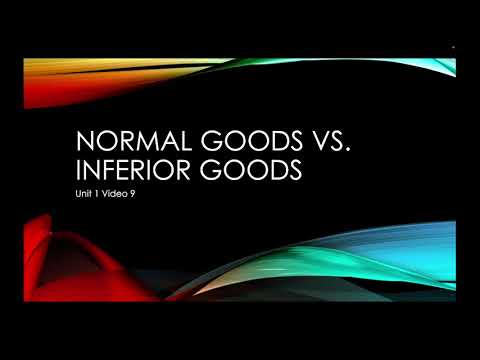 U1V9 - Normal Goods vs. Inferior Goods | EconEssentials