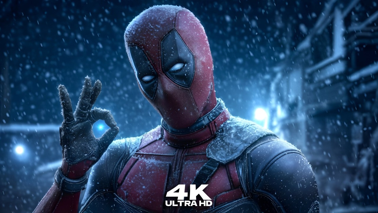 Deadpool Snow Scene ❄️ 4K Live Wallpaper | Screensaver