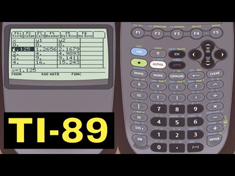 TI-89 Calculator - 27 - Creating a Table of Values of a Function