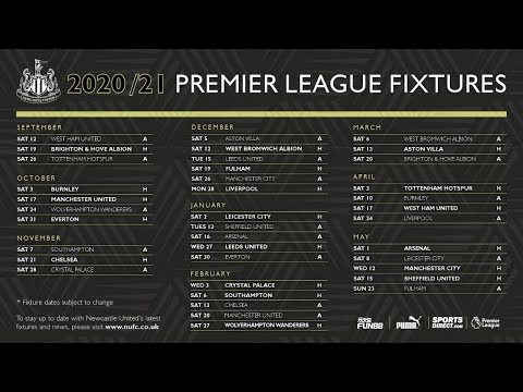 The premier League Fixtures 2020/2021 season