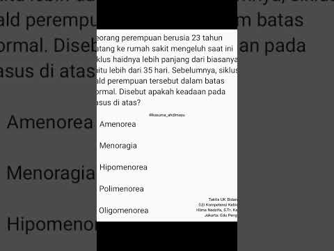 Materi Ukom Kelainan Siklus Menstruasi #mens #ukom #menstruasi #haid #kelainan #siklus #siklushaid