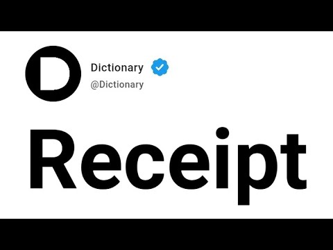 Receipt Meaning In English