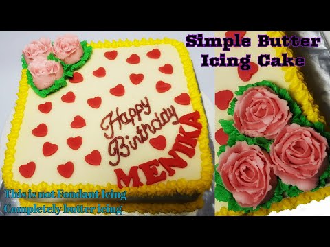 How to make a very simple butter icing cake for lovers |The cheapest cake icing method | Magic Icing