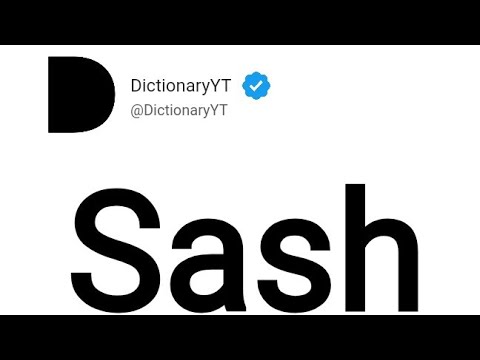 Sash Meaning in English
