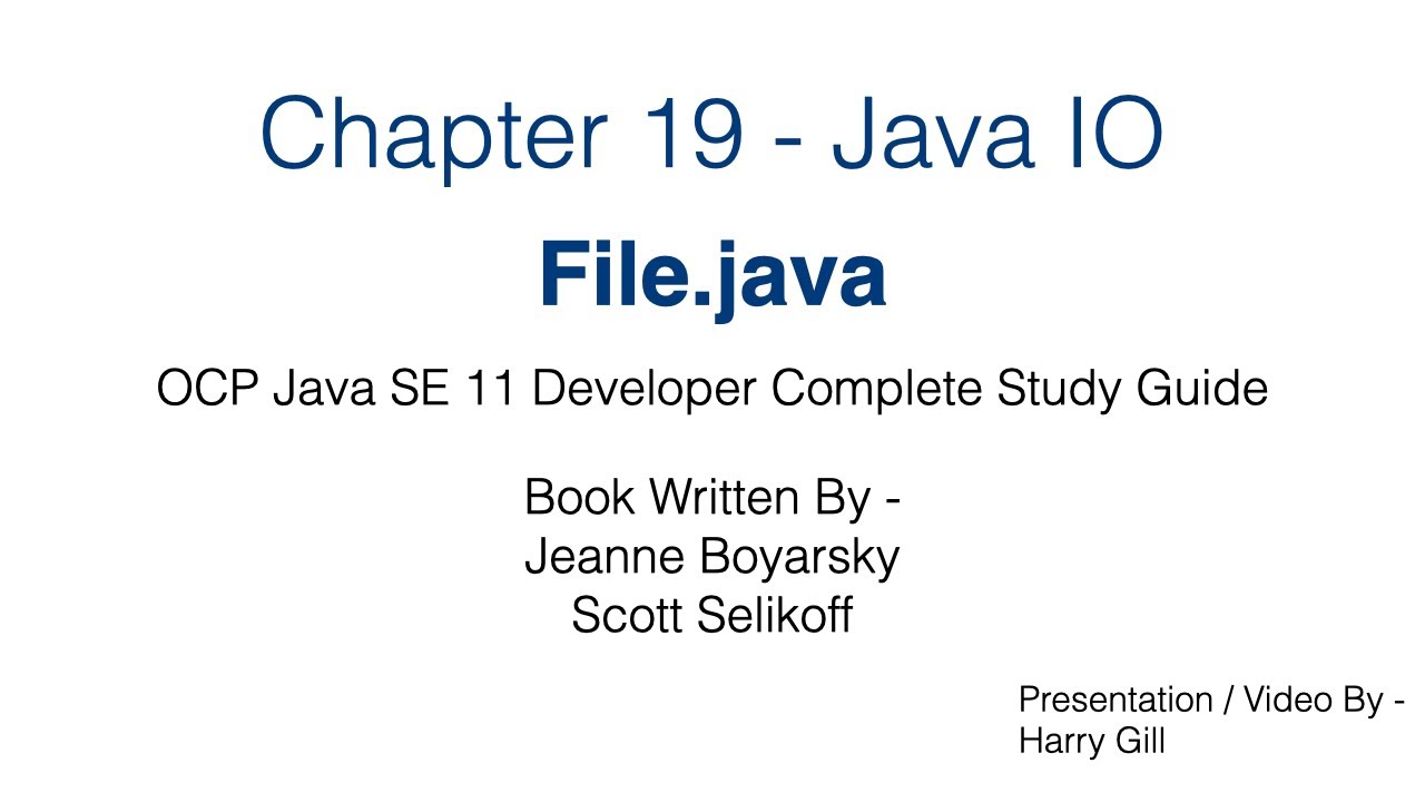 Part 01 - File.java Class - Java IO (Input/Output)