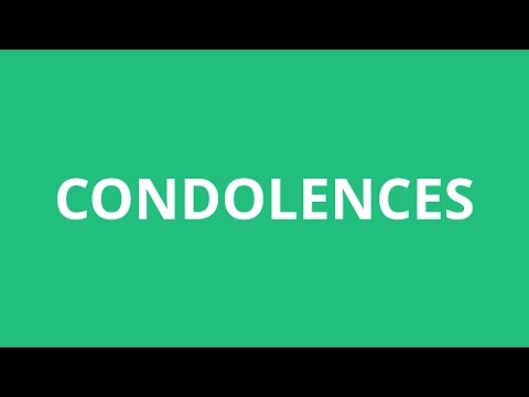 How To Pronounce Condolences - Pronunciation Academy