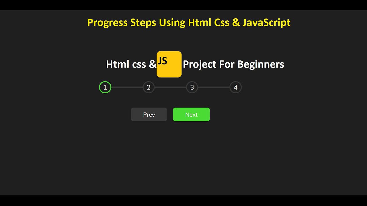 Progress Steps | HTML CSS & JavaScript Projects For Beginner | LearningByU
