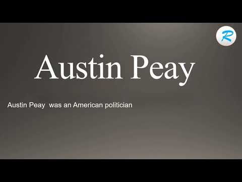 How to pronounce Austin Peay