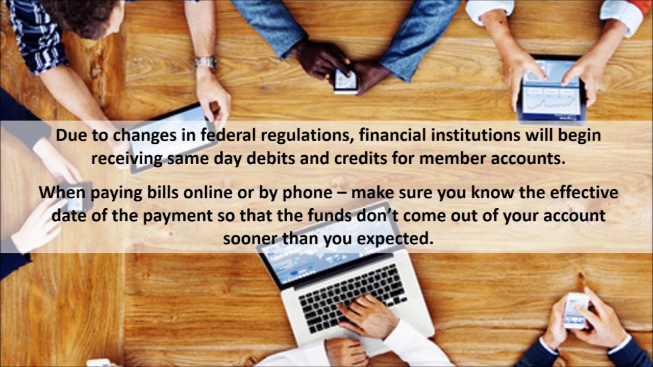 Same Day ACH - Bill Payment Changes