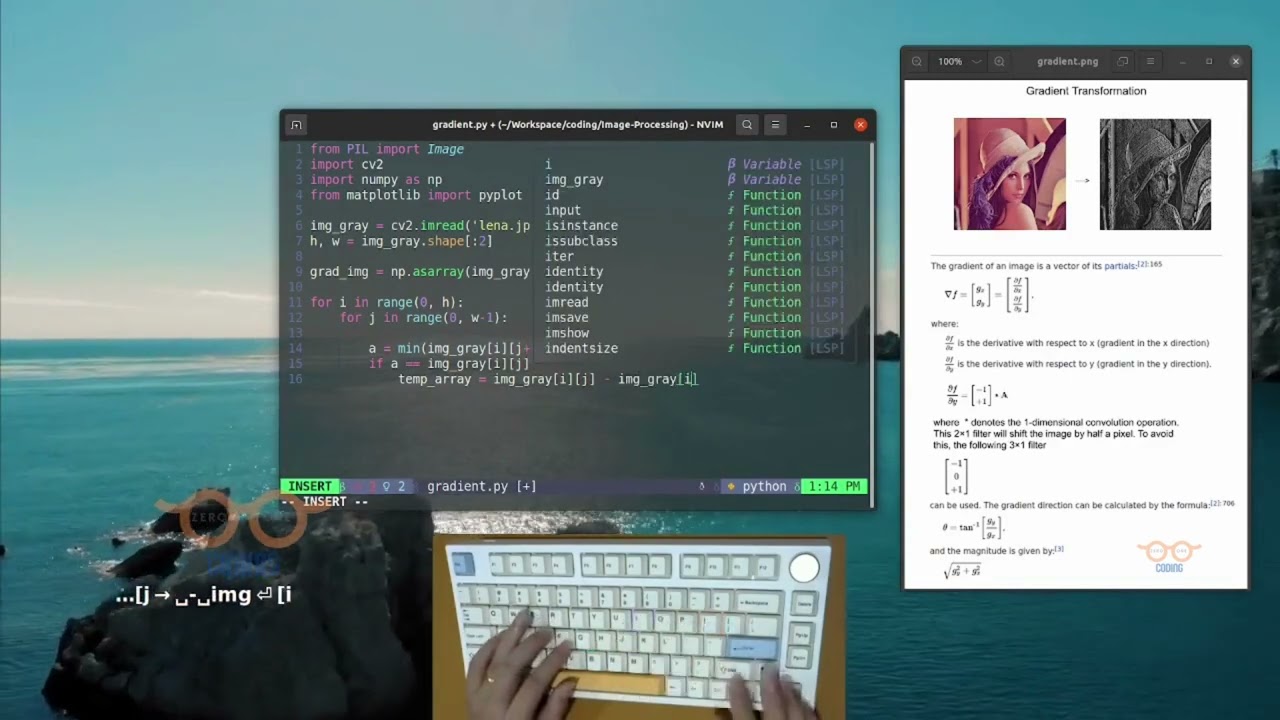 Basic Image Processing with Python |  Gradient transformation | |ASMR Programming
