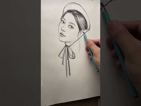 Girl drawing easy #drawing #art #sketch