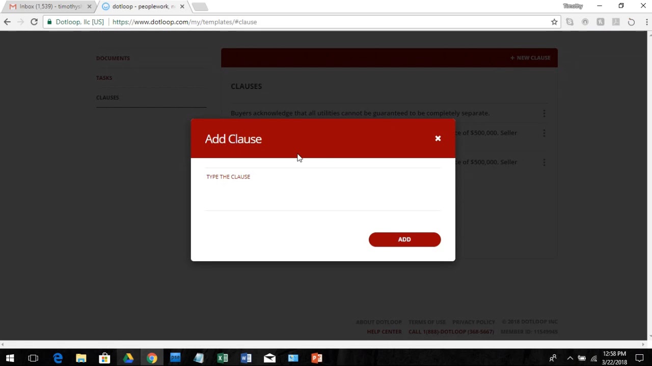 Dotloop Clause Feature